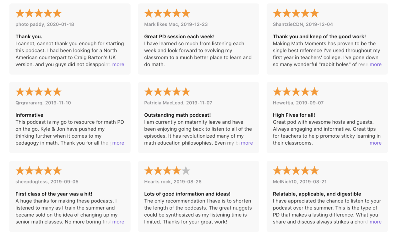 Making Math Moments That Matter Podcast - Make Math Moments