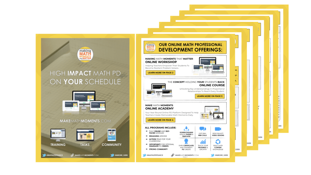 Making Math Moments That Matter Online Workshop - Make Math Moments