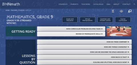 MTH1W Grade 9 De-streamed Mathematics Resources & Teacher Supports