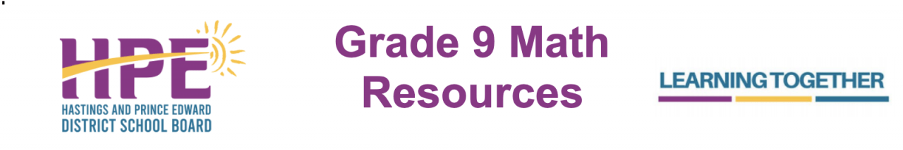 MTH1W Grade 9 De-streamed Mathematics Resources & Teacher Supports