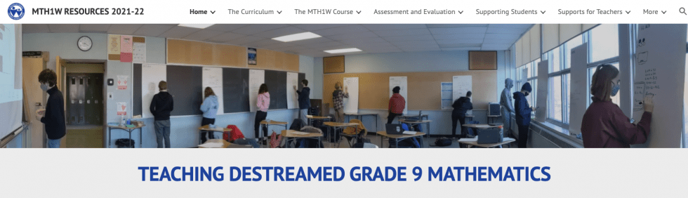 MTH1W Grade 9 De-streamed Mathematics Resources & Teacher Supports